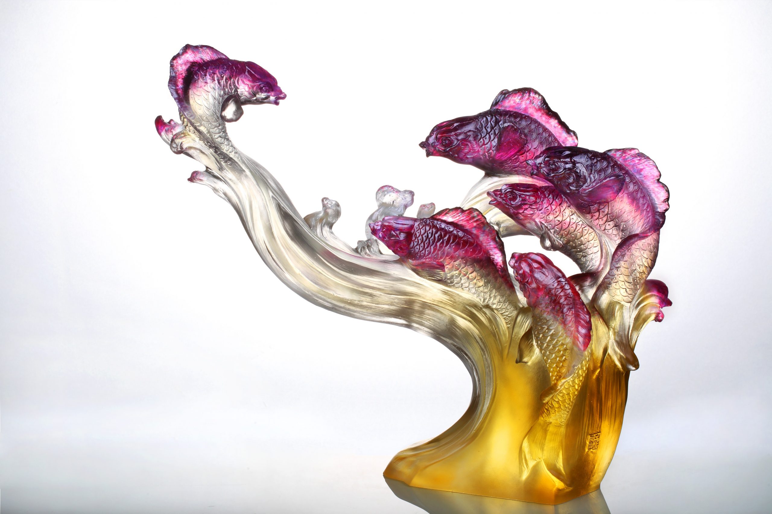 LIULI Crystal Art Sculpture - We are Dragons - SeaChange | Oceana